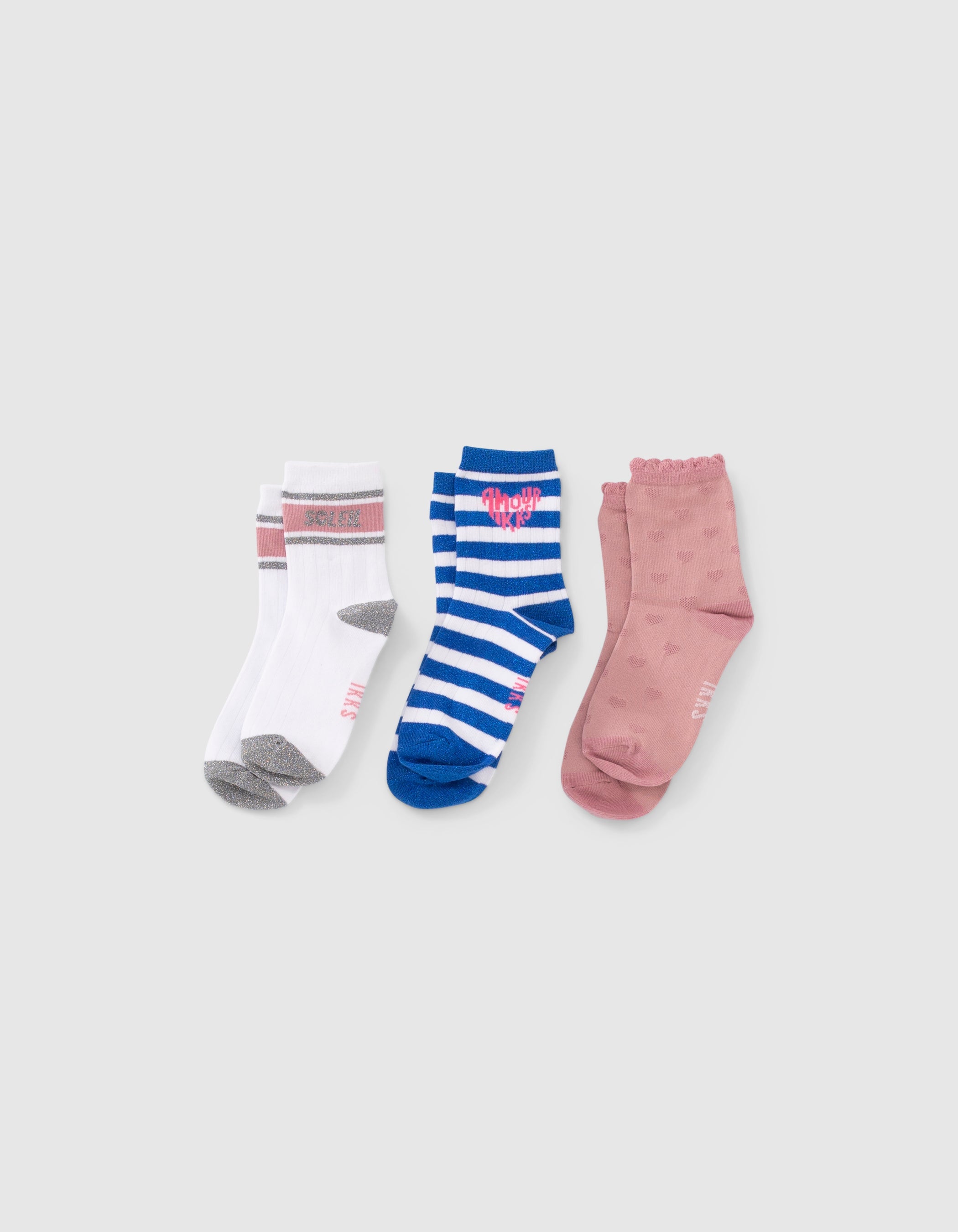 kit 3 pares de calcetines ocean flow ikks p24 – Enfance Kids' Luxury Brands